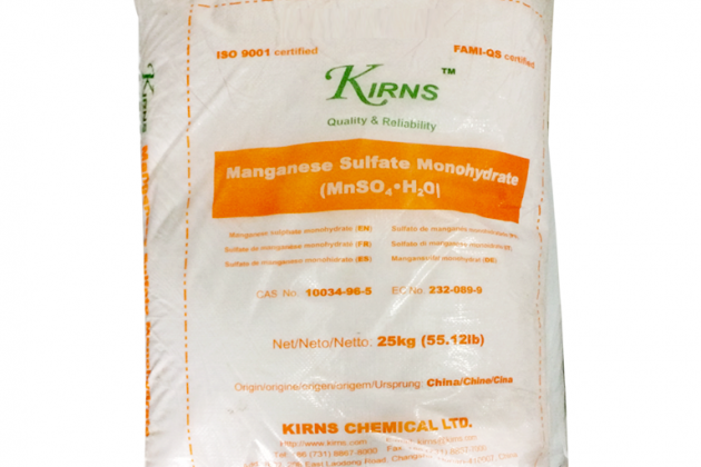 Manganese sulphate MnSO4.H2O 98%, Trung Quốc, 25kg/bao